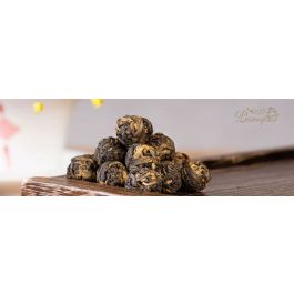 Thé noir en forme de perle Yun Nan théaflavine théarubigine